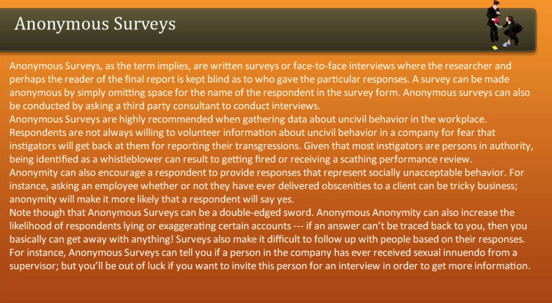 Anonymous Surveys FreshSkills